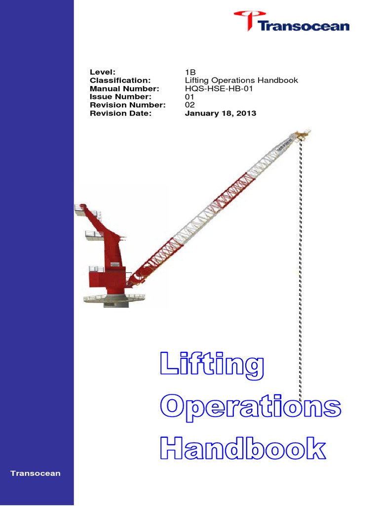 Lifting Operations Handbook | PDF | Crane (Machine) | Rope
