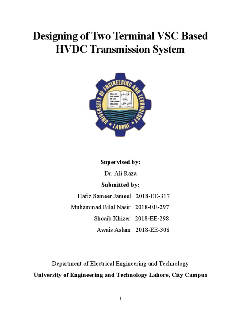 Designing of Two Terminal VSC Based HVDC Transmission System | PDF | High Voltage Direct Current ...