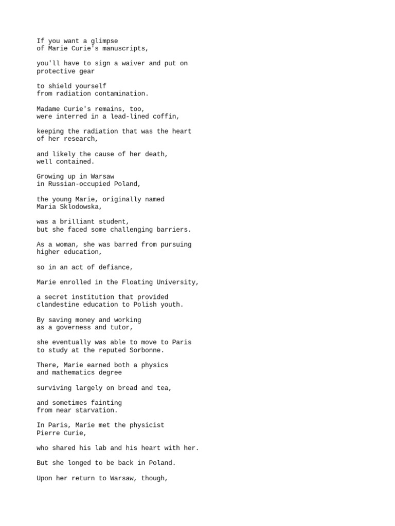 The Genius of Marie Curie Shohini Ghose | PDF | Marie Curie | Nuclear ...