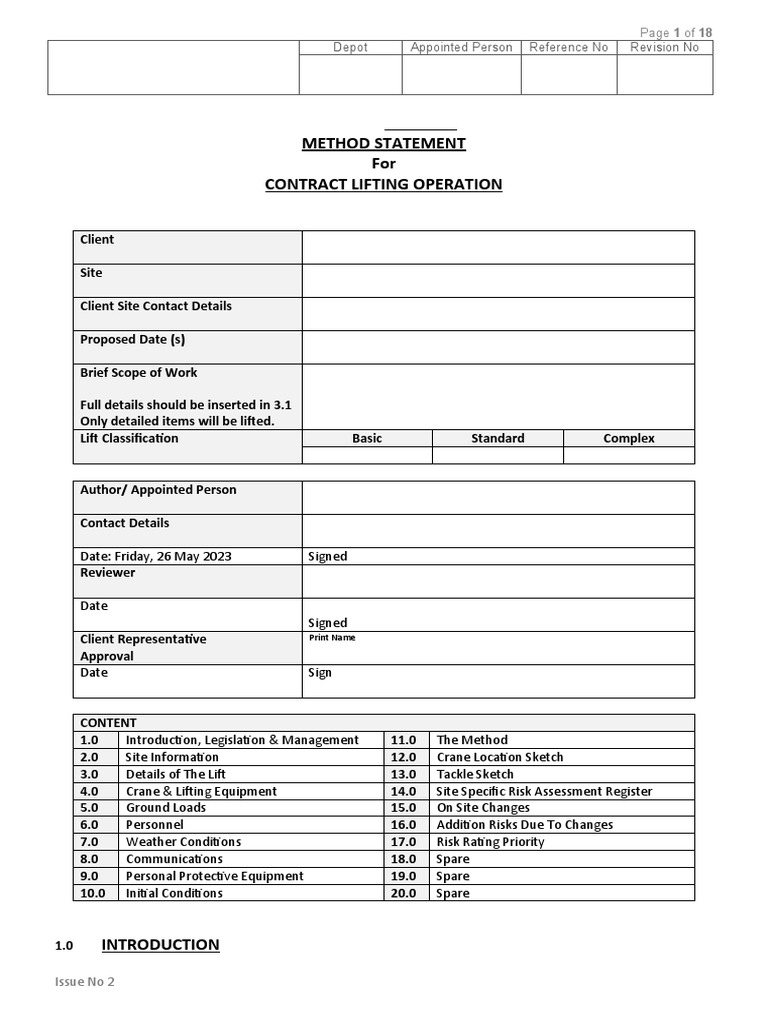 Crane Lift RAMs | PDF | Crane (Machine) | Risk