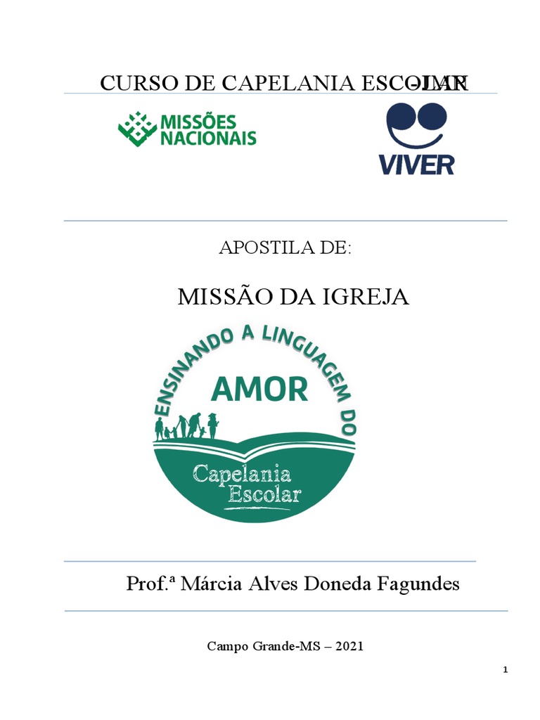 Apostila - Missão Da Igreja | PDF | Jesus | Igreja cristã