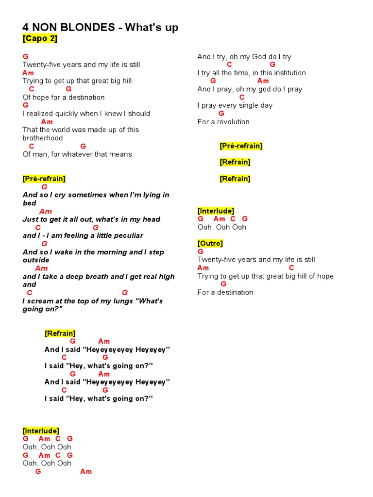 4 NON BLONDES - What's Up | PDF