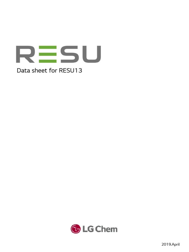 190405_Data_sheet_RESU13_ENG_ver1.1 | PDF | Fuse (Electrical ...