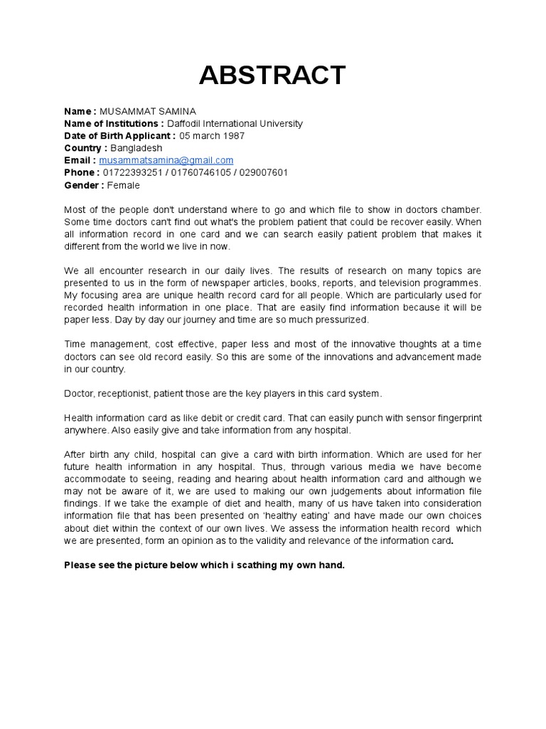 Health Information Card (HIC) | PDF | Health Informatics | Information