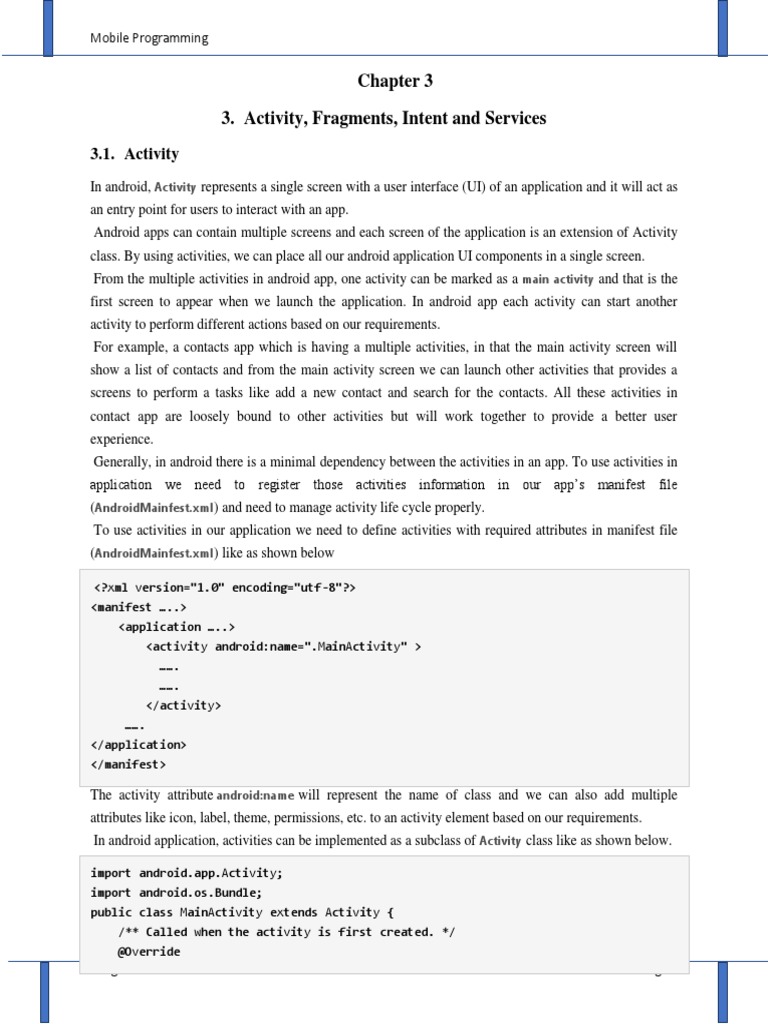 Android Ch 3 Pdf Mobile App Android Operating System