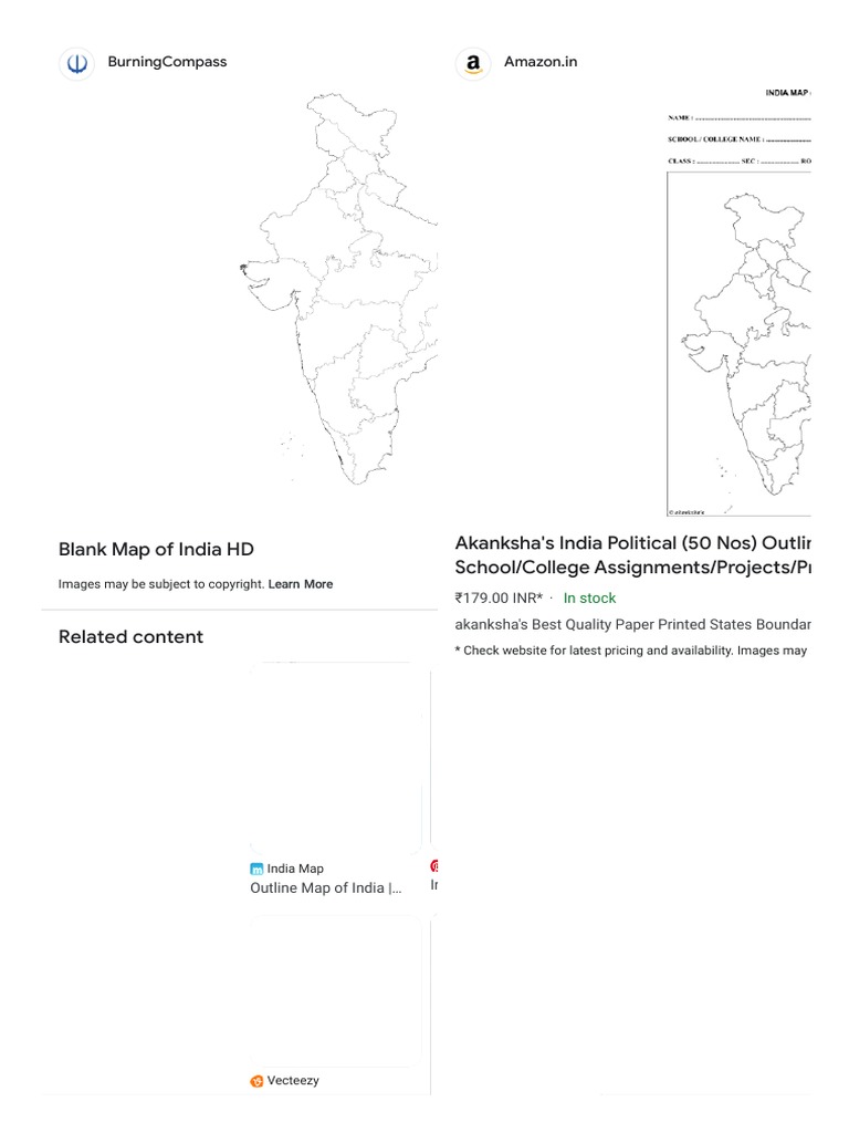 India Map With States Without Names - Google Search | Download Free PDF ...