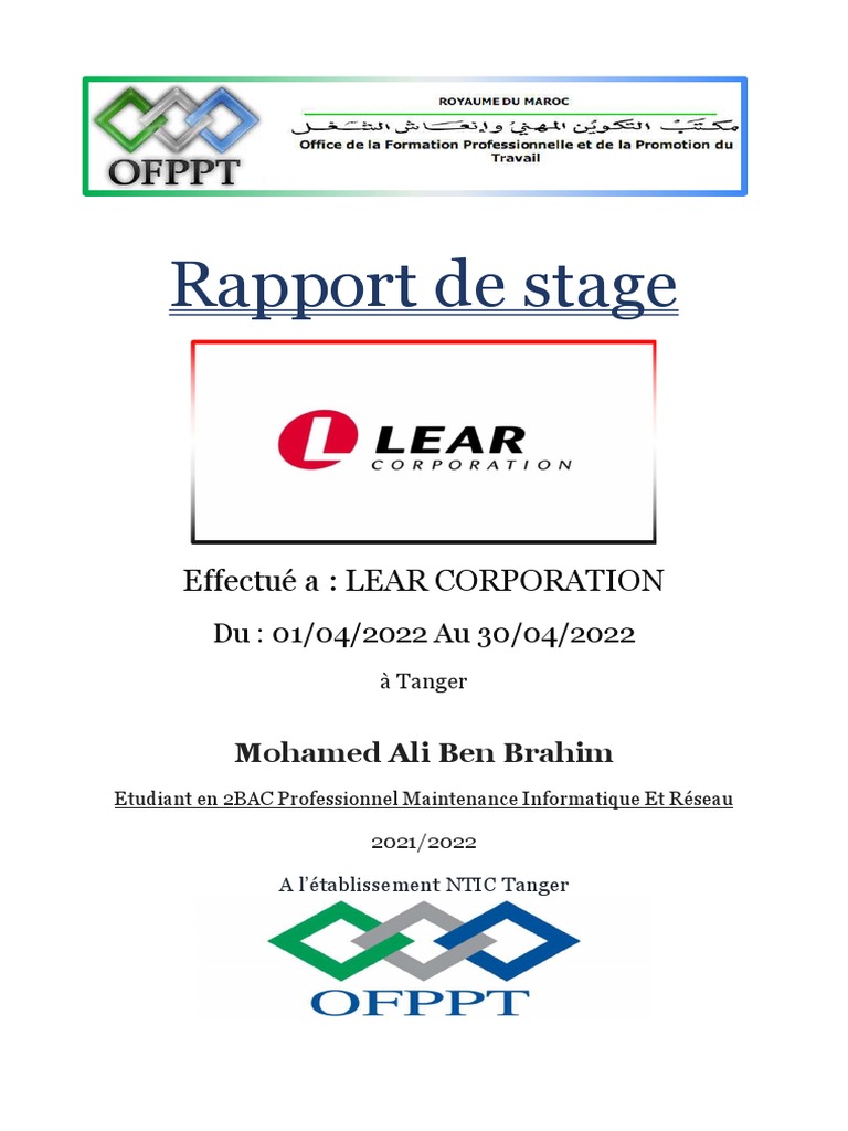 Rapport de Stage | PDF | Affaires | Ordinateurs