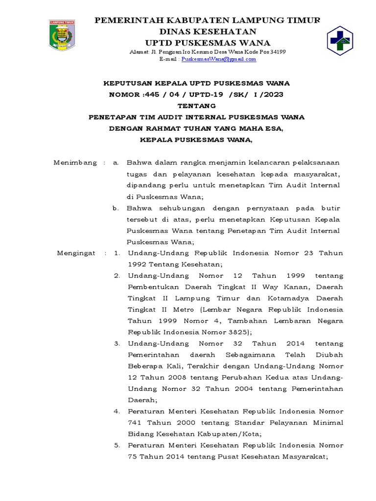 SK Sudit Internal 2023 | PDF