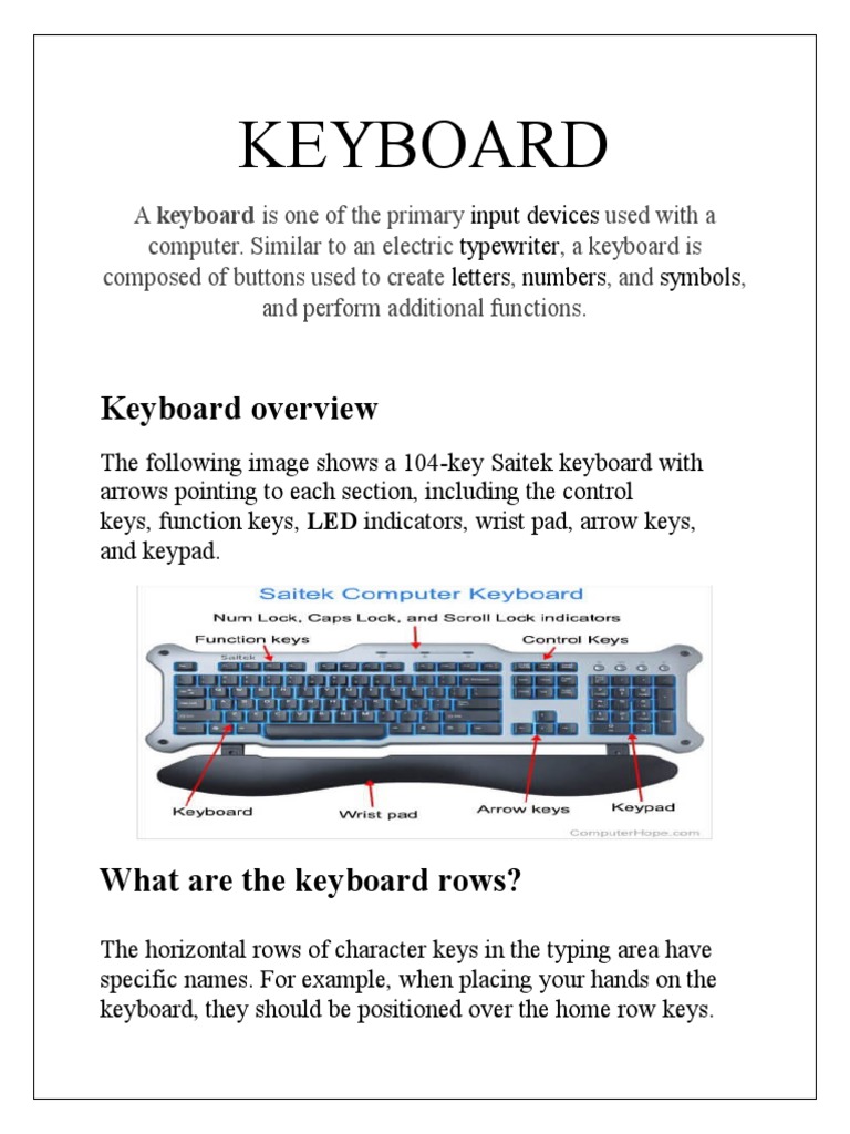 Keyboard | PDF | Computer Keyboard | Tools