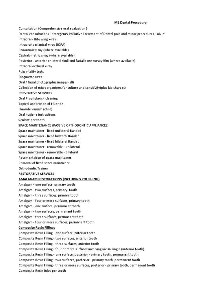 Medicare Excel File | PDF | Dentures | Orthodontics
