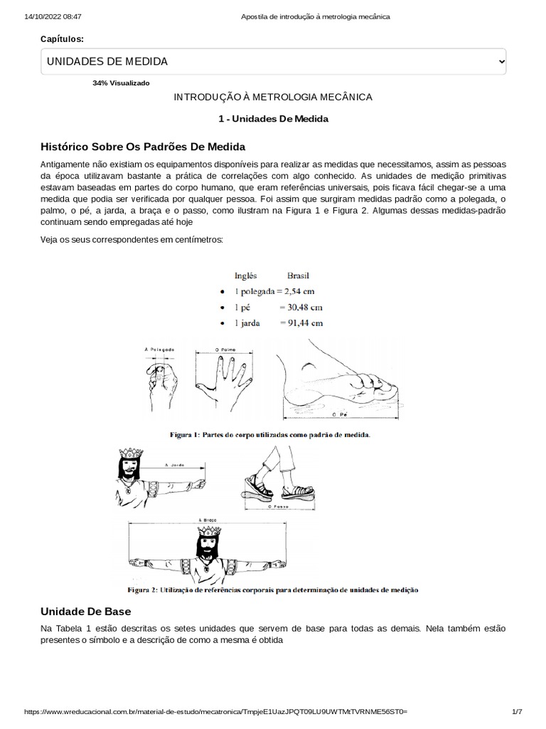 Apostila de Introdução À Metrologia Mecânica | PDF | Medição | Pressão