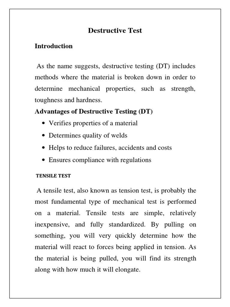 Non Destructive Test | PDF | Hardness | Strength Of Materials