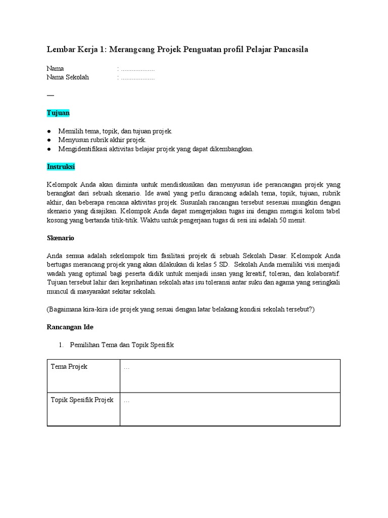 Lembar Kerja P5 2 | PDF