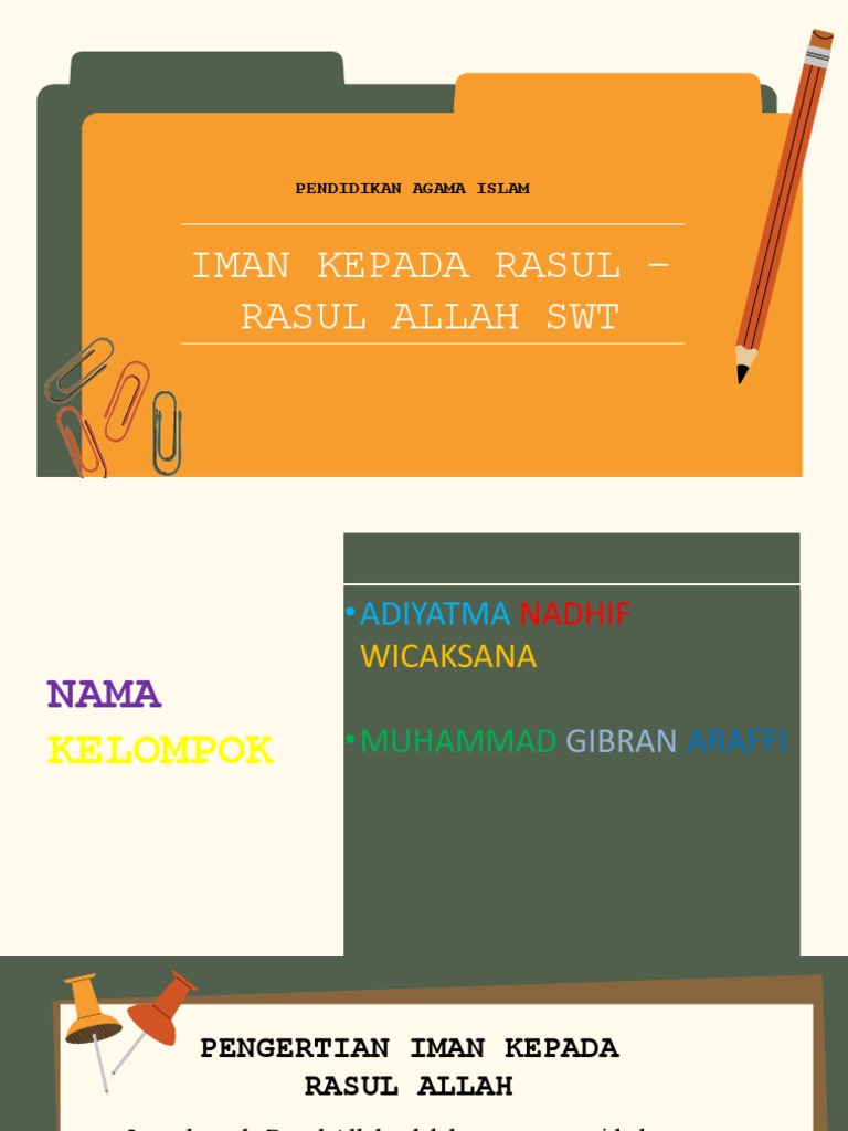 Iman kepada Rasul Allah SWT | PDF