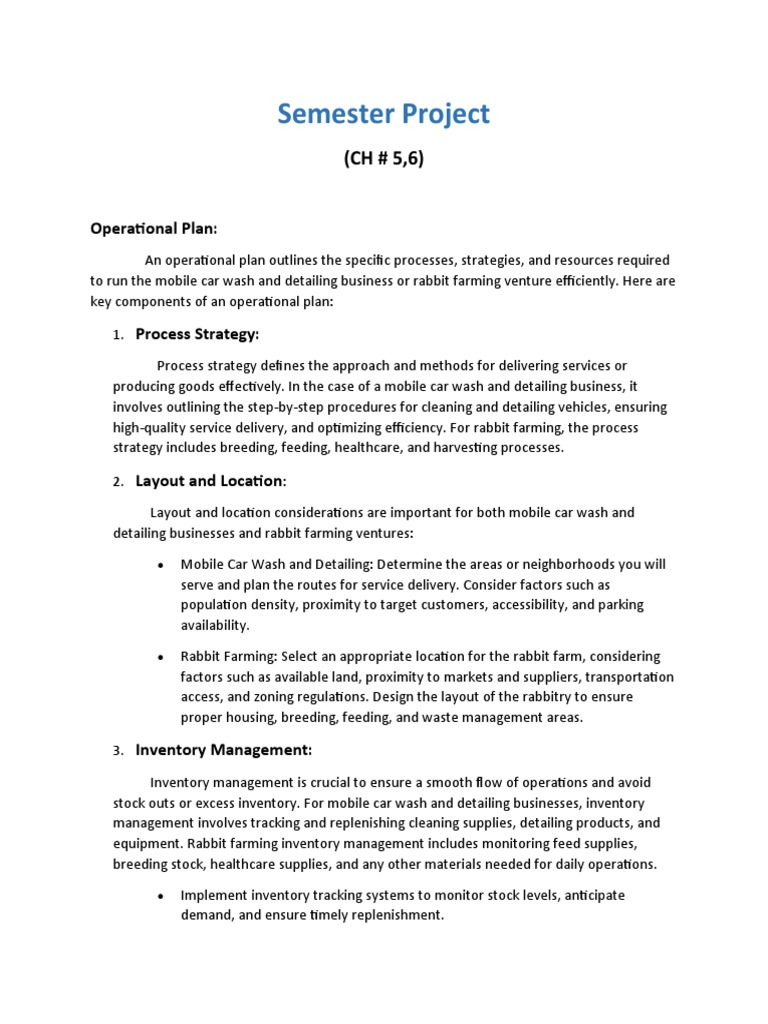 Mobile Car Wash & Detailing Project Part 3 | Download Free PDF | Supply ...