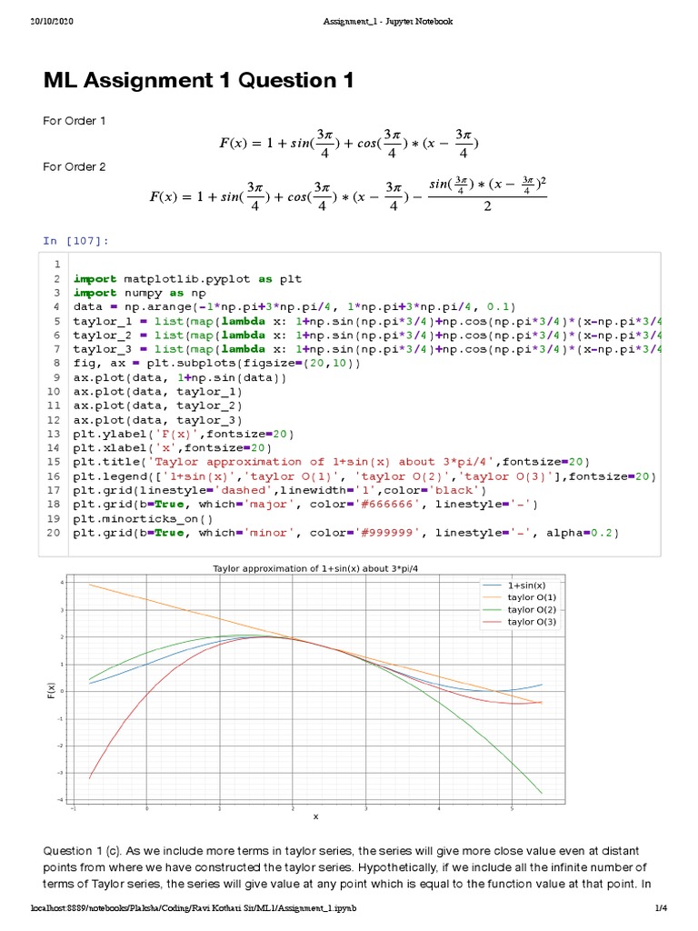 Assignment 1 Utkarsh - Jupyter Notebook | PDF | Applied Mathematics ...