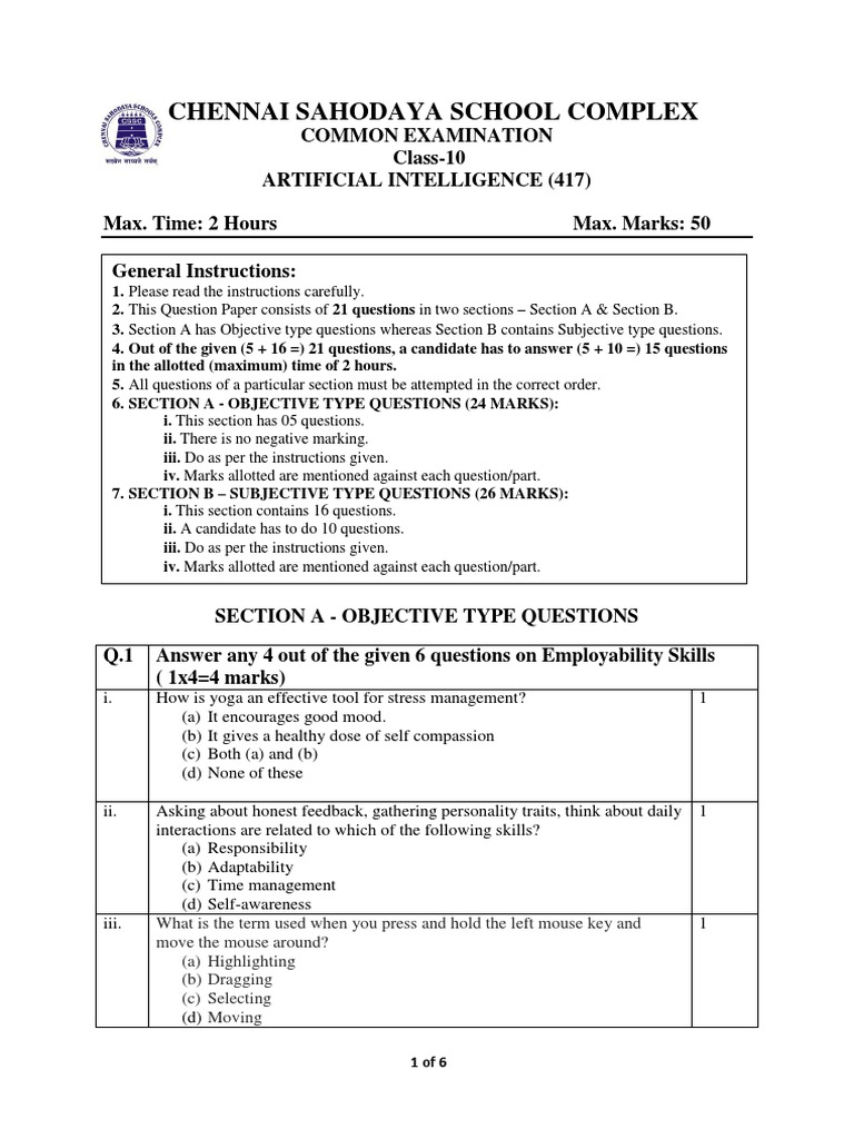 Ai Set A QP | PDF | Artificial Intelligence | Intelligence (AI) & Semantics