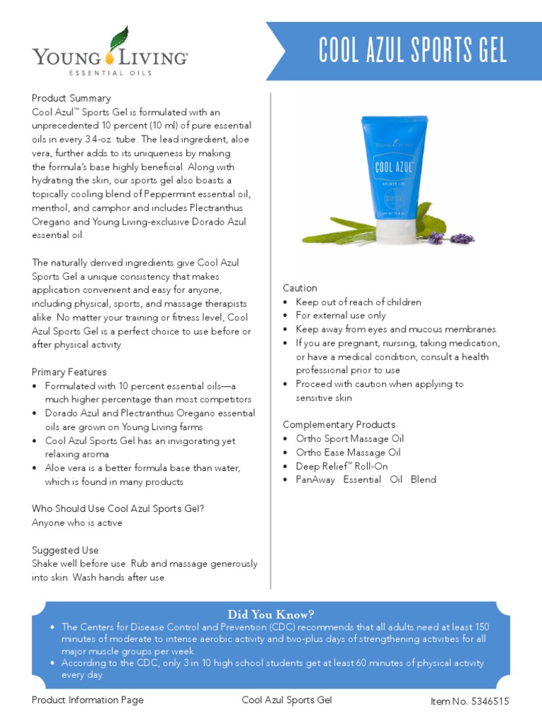Cool Azul Sports Gel | Download Free PDF | Topical Medication | Massage