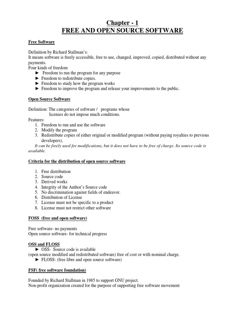 Free and Open Source SW | Download Free PDF | Free Software | Linux
