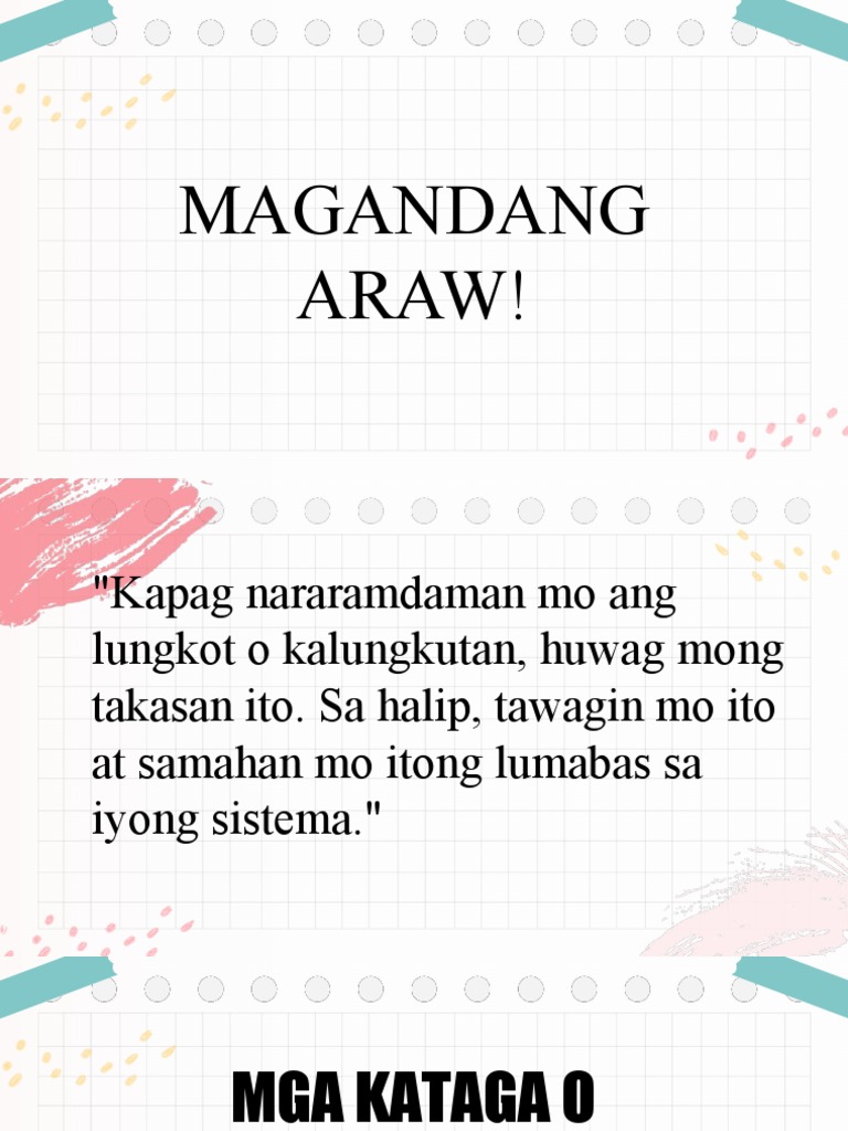 Mga Kataga o Pahayag Sa Pagpapasidhi NG Damdamin | PDF