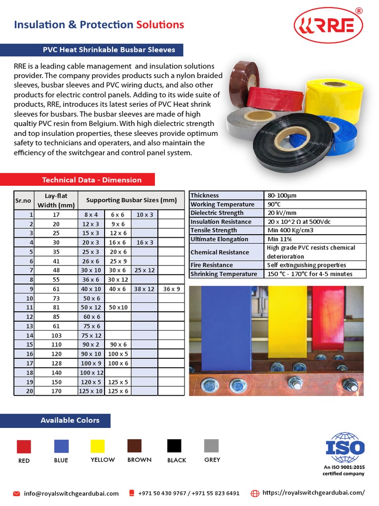 Busbar Sleeves Heat Shrink v3 RRE UAE 2023 | PDF | Insulator ...