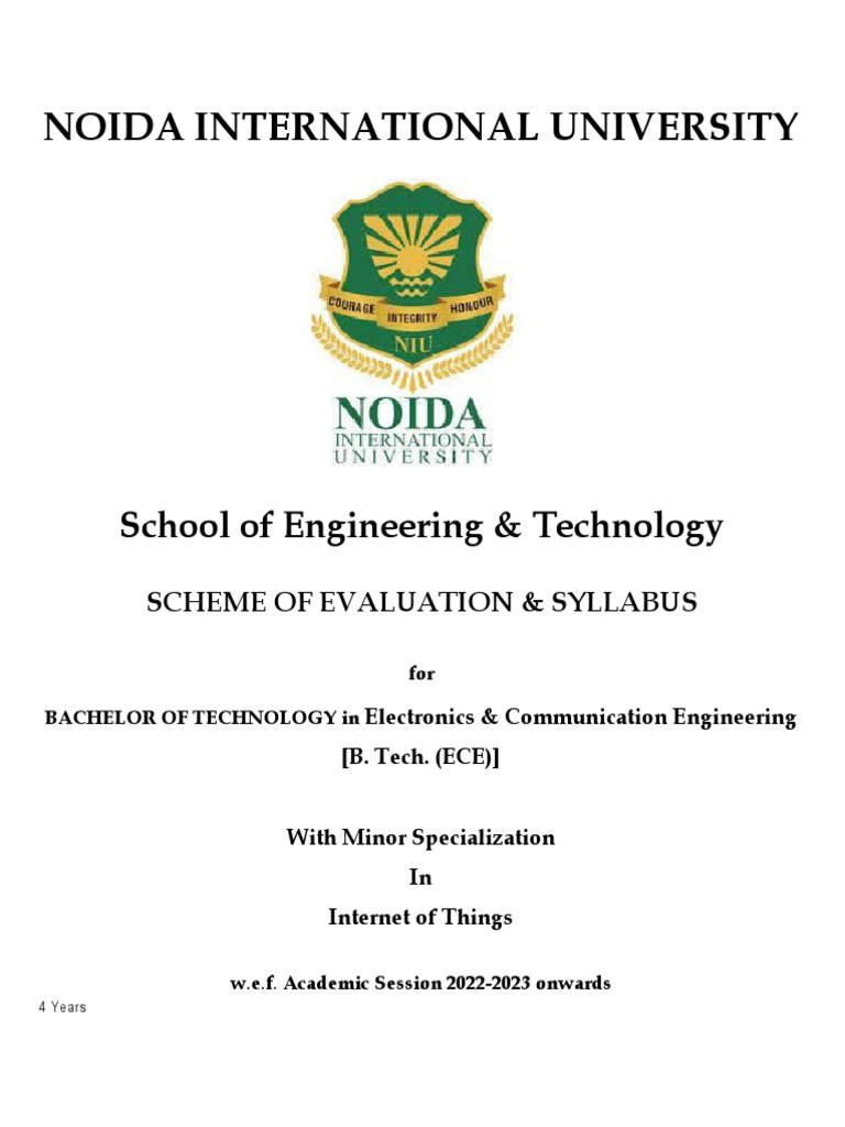Syllabus Ece Iot Pdf Internet Of Things Engineering