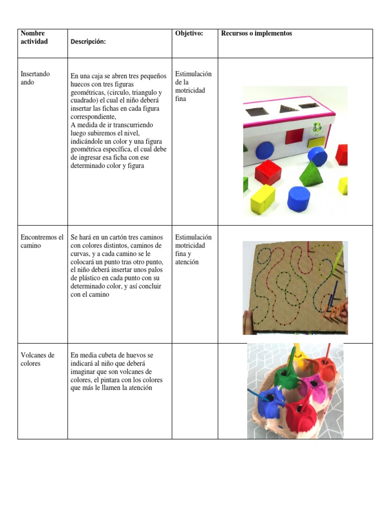ACTIVIDADES NIÑO AUTISTA | PDF
