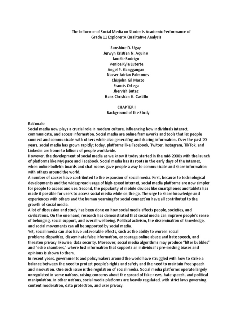 The Influence of Social Media On Students Academic Performance of ICT ...