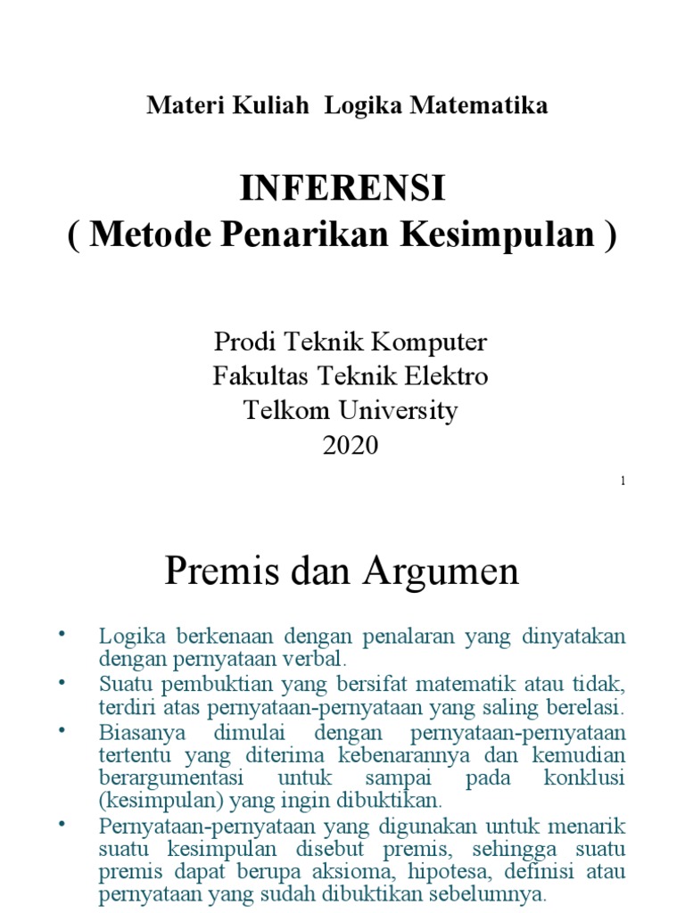 8,9 INFERENSI - Metode Penarikan Kesimpulan-FUY | PDF
