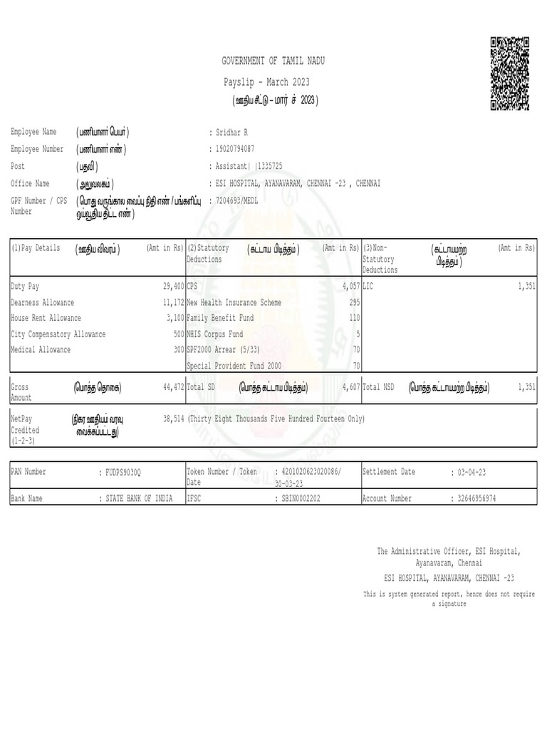March Pay Slip | PDF | Insurance | Personal Finance