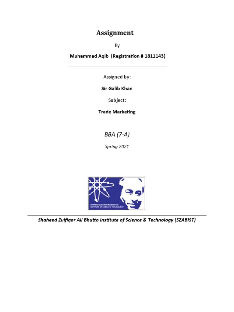 Trade Marketing Assignment | PDF | Marketing | Competitive Advantage