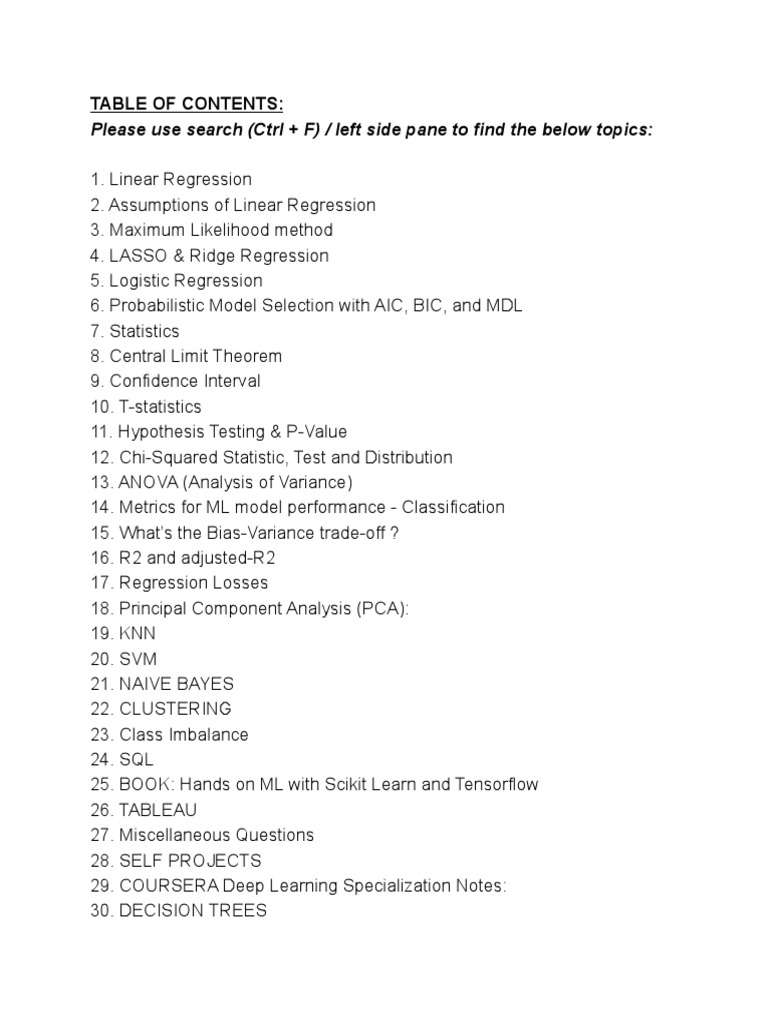 Data Science Interview Preparation | PDF | Errors And Residuals | Logistic Regression
