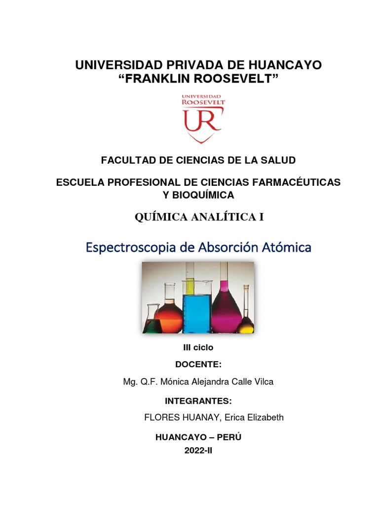 Espectroscopia de Absorcion Atomica | PDF | Espectroscopía de absorción ...