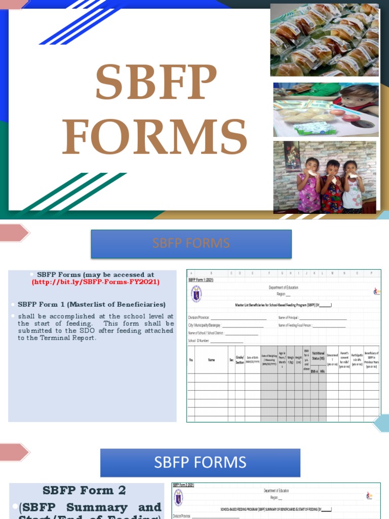 SBFP Forms 2021 2022 | PDF