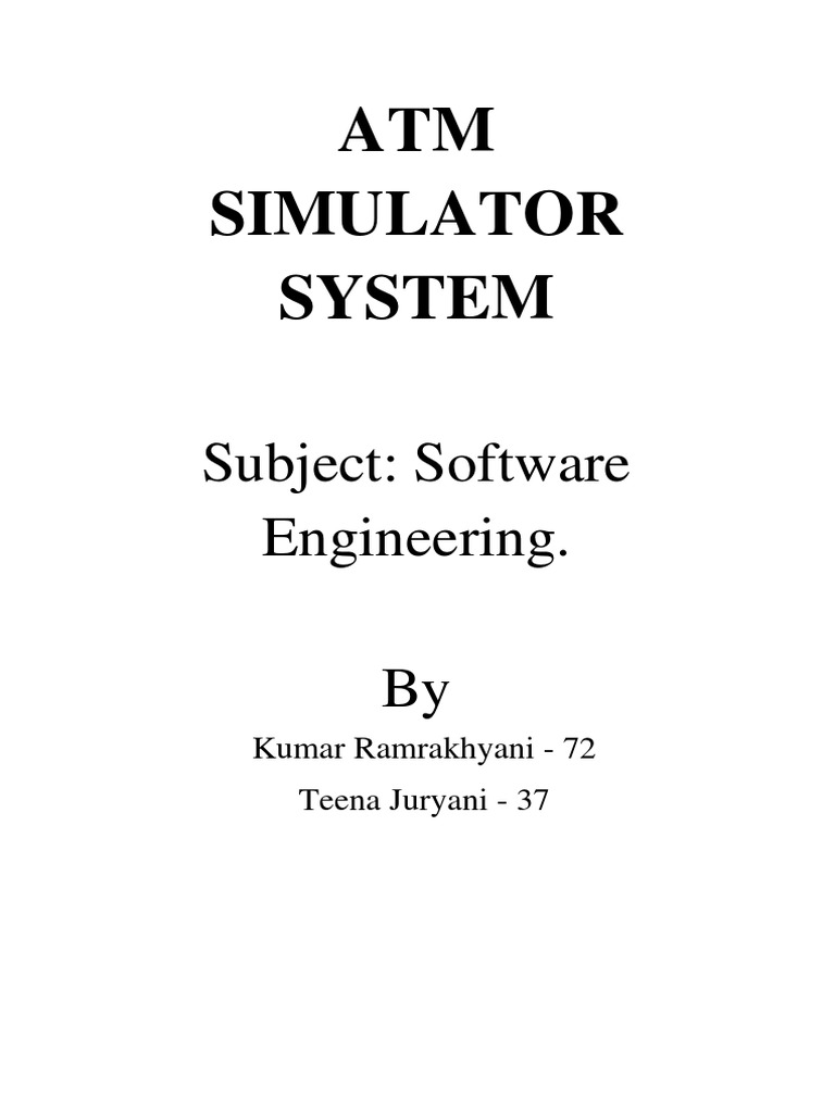 Process Model For ATM Simulator | PDF | Automated Teller Machine | Banks