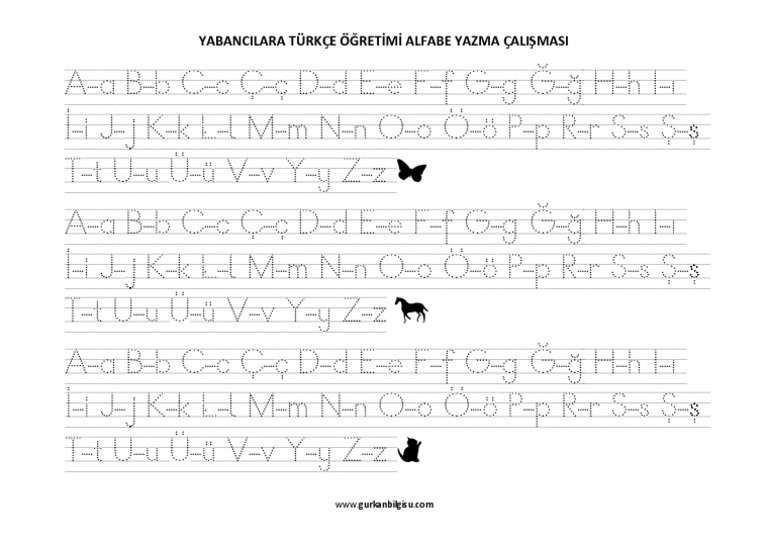 Alfabe Yazı Çalışması | PDF