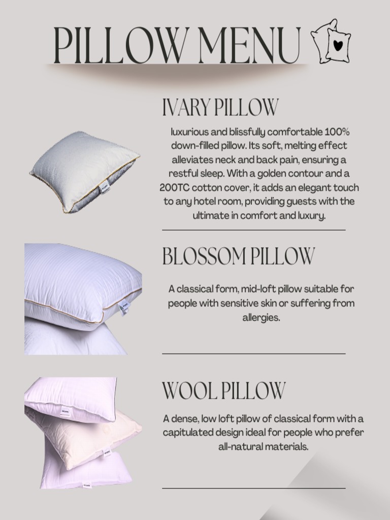 Pillow Menu | PDF