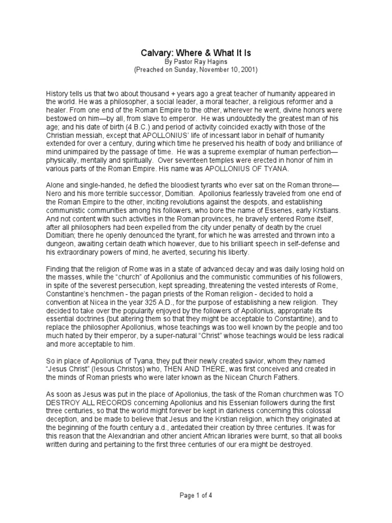 Calvary Where And What It Is Pdf