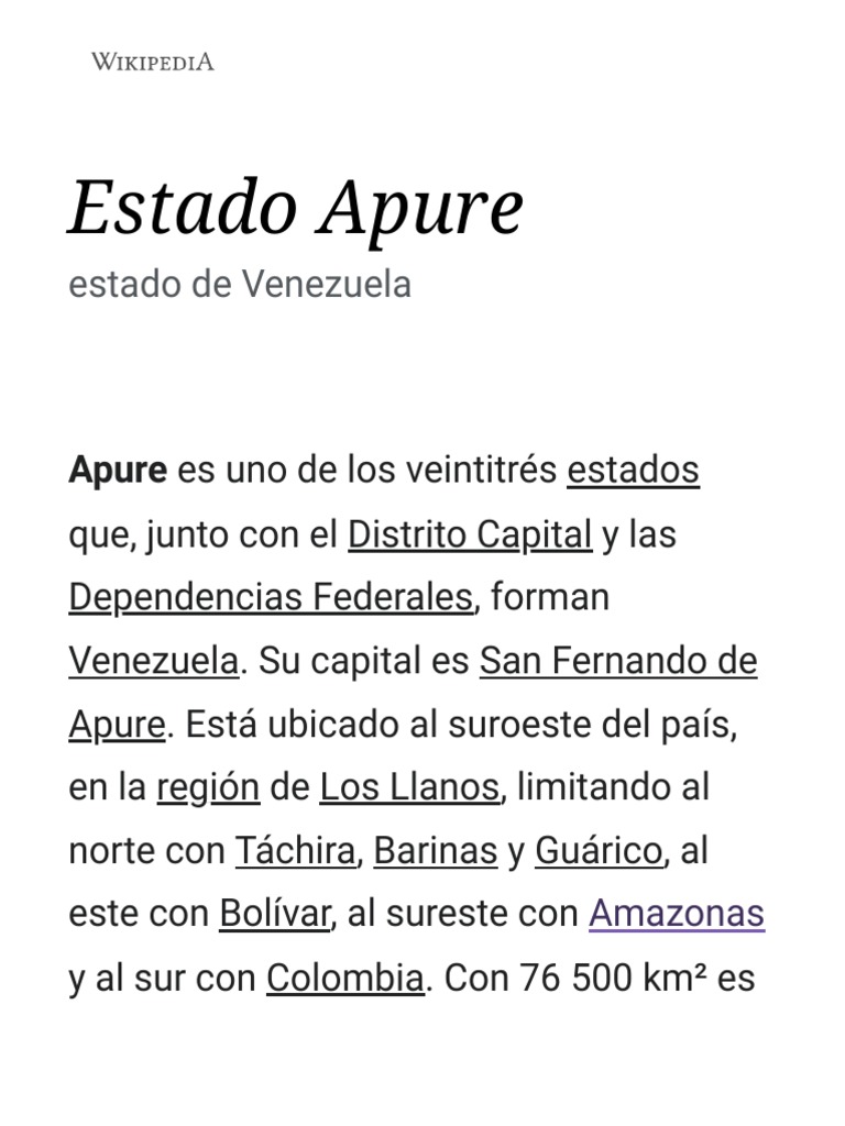 Estado Apure: Historia y Datos Clave | PDF | Ciencias de la Tierra ...