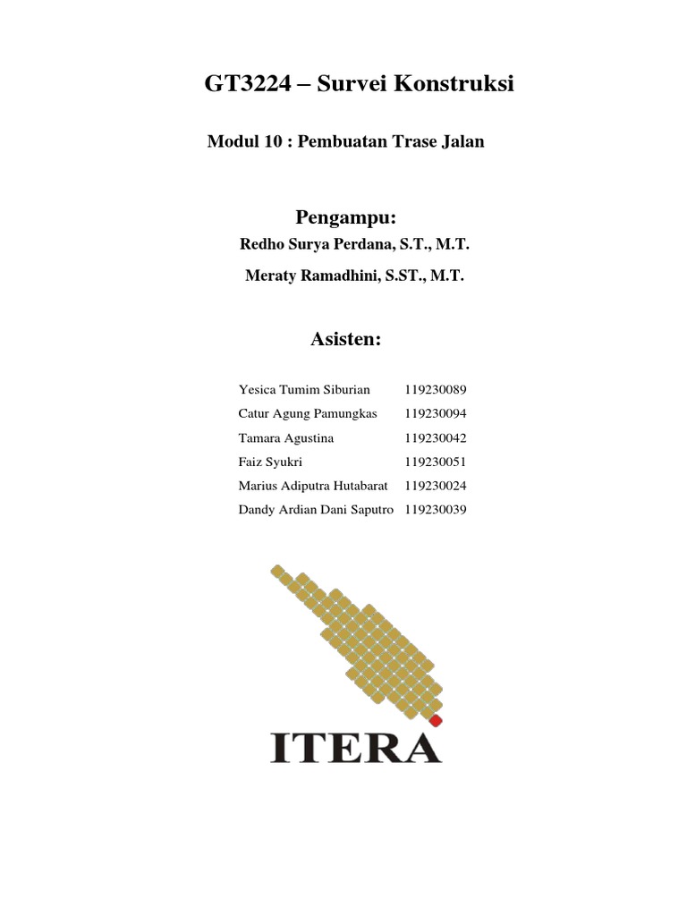 Modul 10. Pembuatan Trase Jalan | PDF