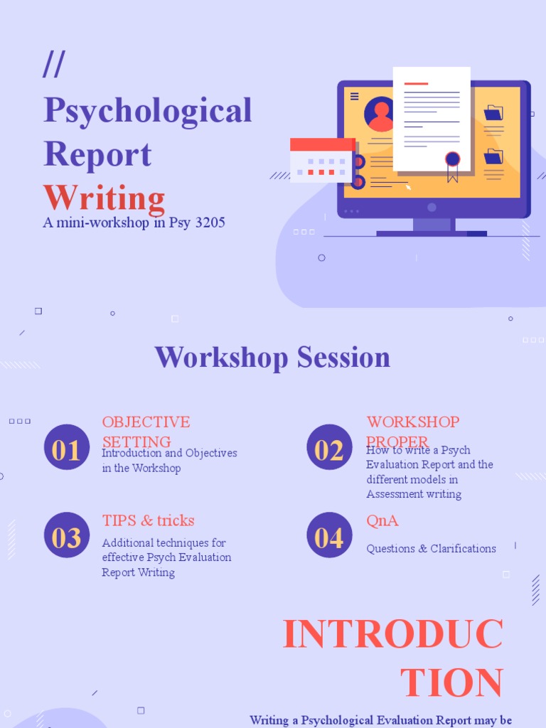 Psychological Report Writing | PDF | Psychology | Evaluation