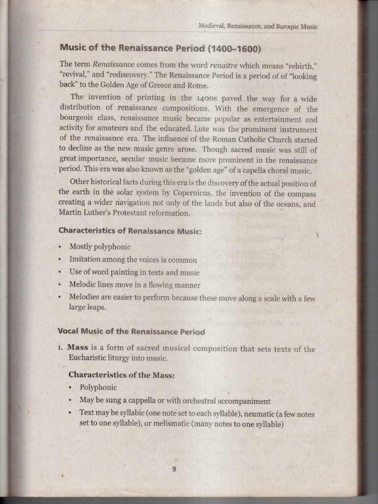 Renaissance Works Composers | PDF