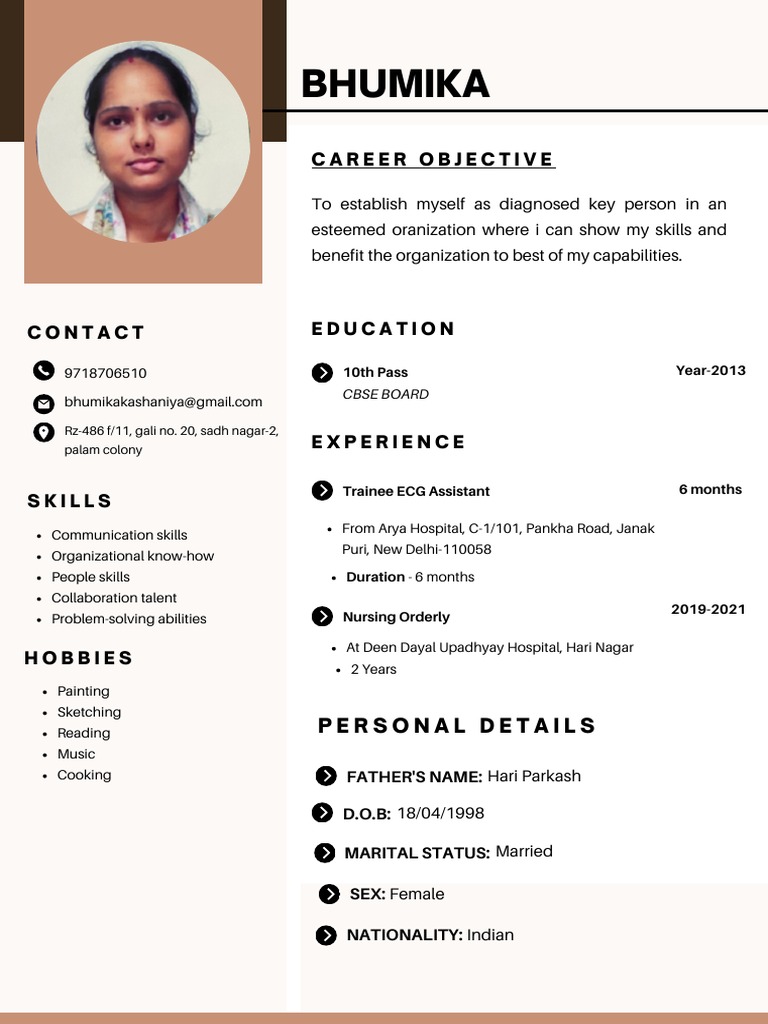Brown Modern Minimalist Graphic Designer Resume | PDF