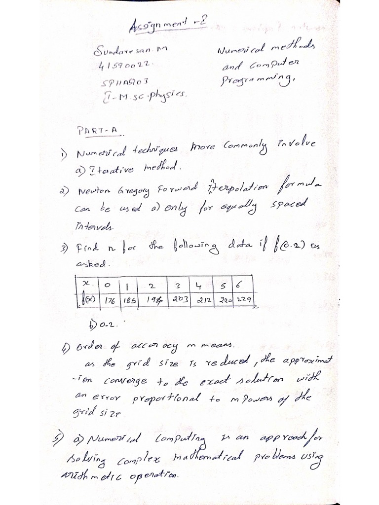 Numerical Methods Assignment 1 Pdf 
