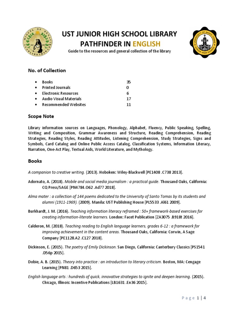 Pathfinder JHS English | PDF | Literacy | Learning