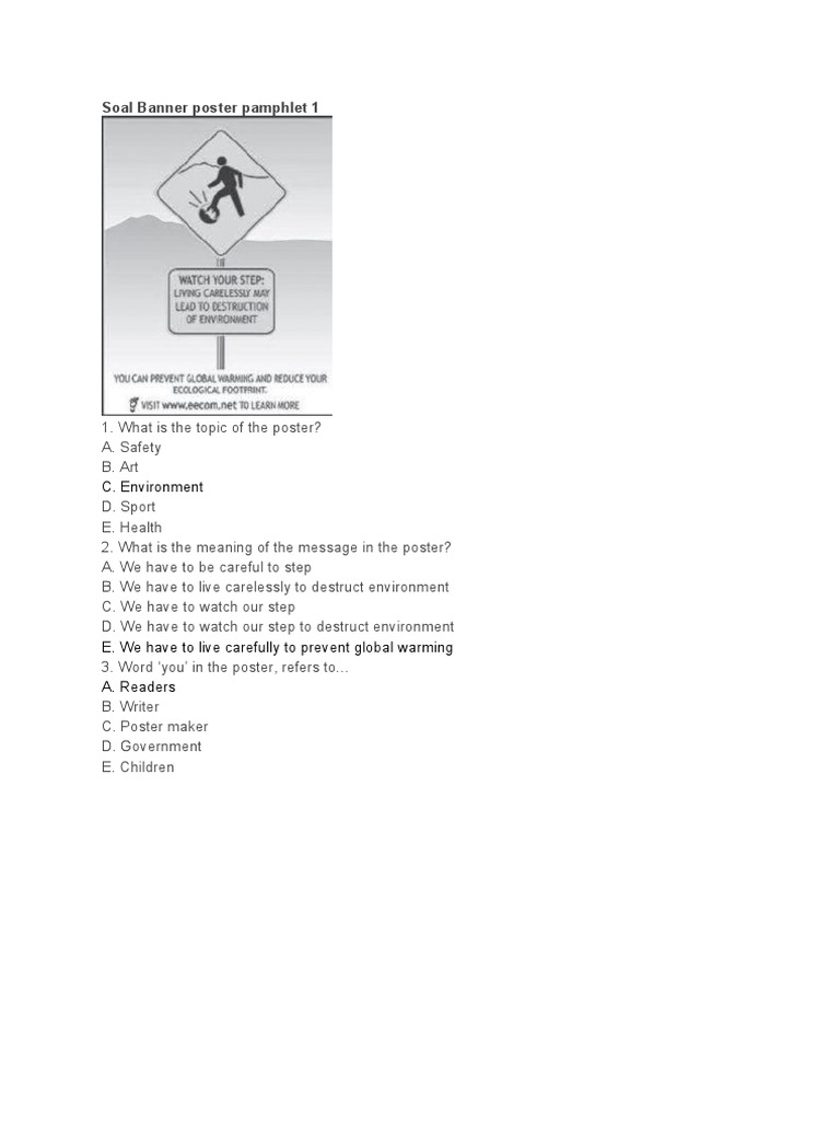 Soal Kelas XI Soal Banner Poster Pamphlet 1 | PDF