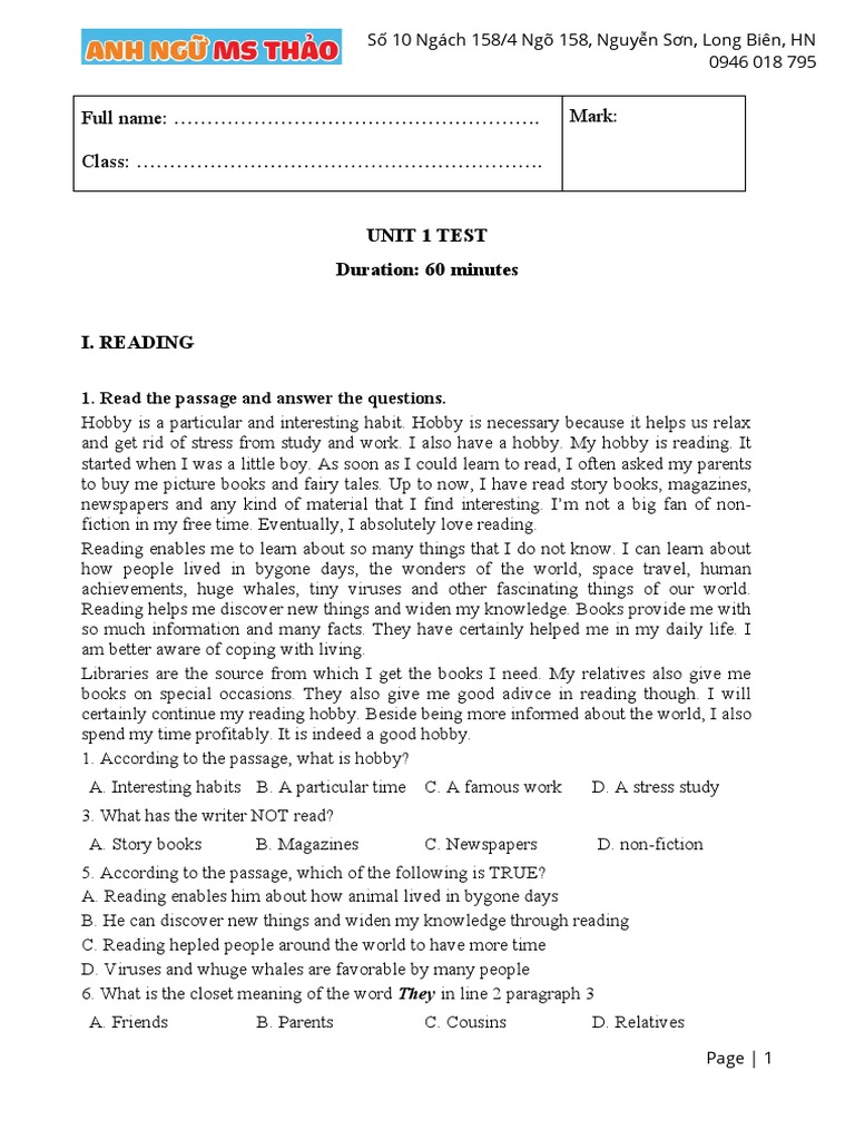 Unit 1 | PDF | Books