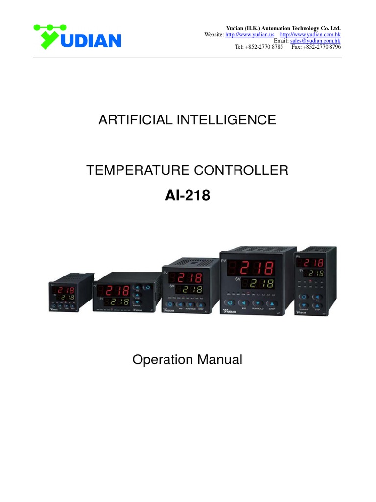 Temperature Controller AI218 | PDF | Relay | Parameter (Computer Programming)