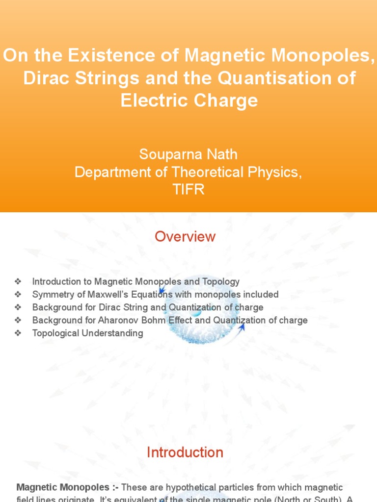 On The Existence of Magnetic Monopoles, Dirac Strings and The Quantisation of Electric Charge ...