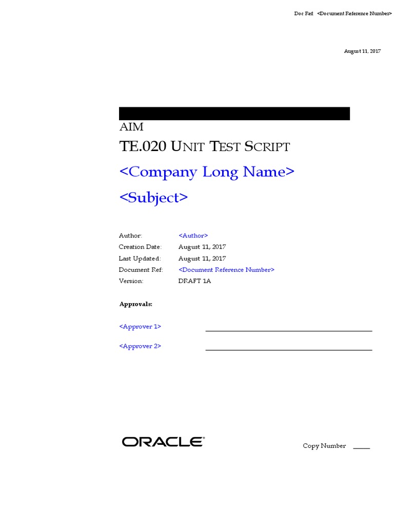 Te020 Unit Test Scripts | PDF | Unit Testing | Computing